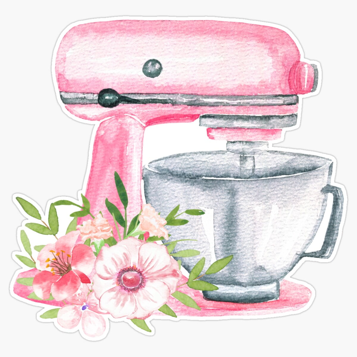 Gloss Dot Pink Mixer Kitchen Cooking Tools Er, Phone Decal Water Bottle ...