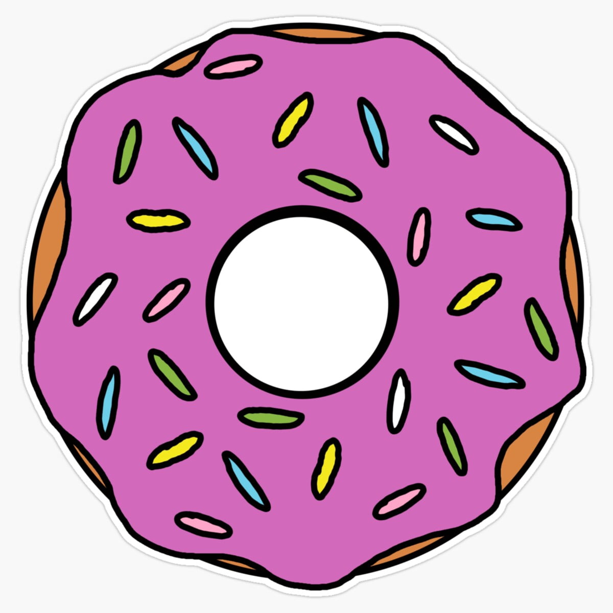 Gloss Dot Purple Donut With Sprinkles Er, Phone Decal Water Bottle ...