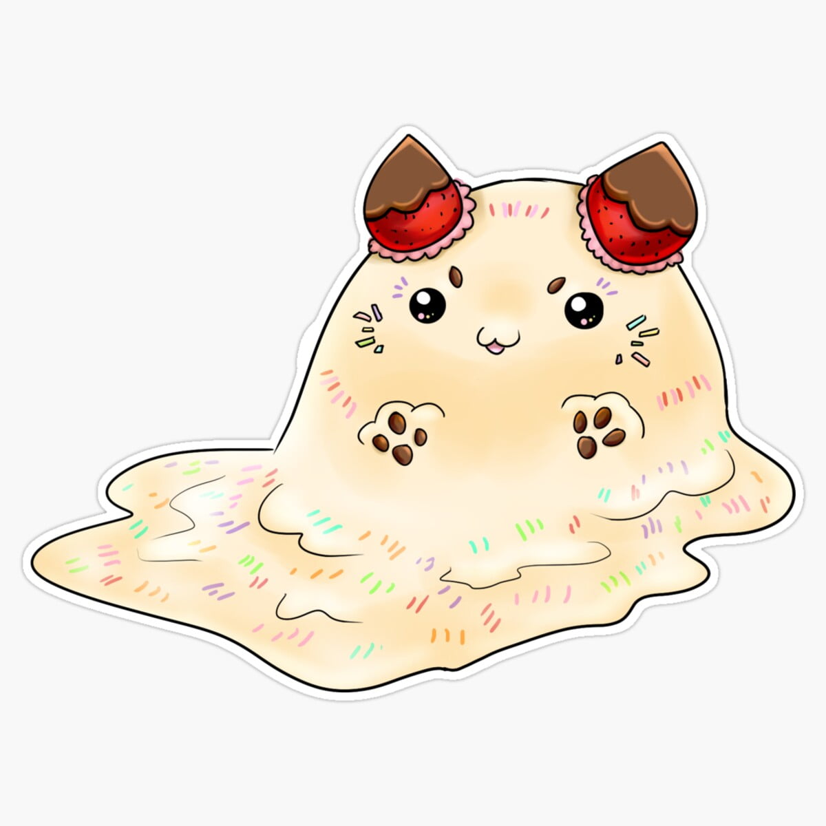 Gloss Dot Slime Series: Cream Cat Er, Phone Decal Water Bottle Stickers ...