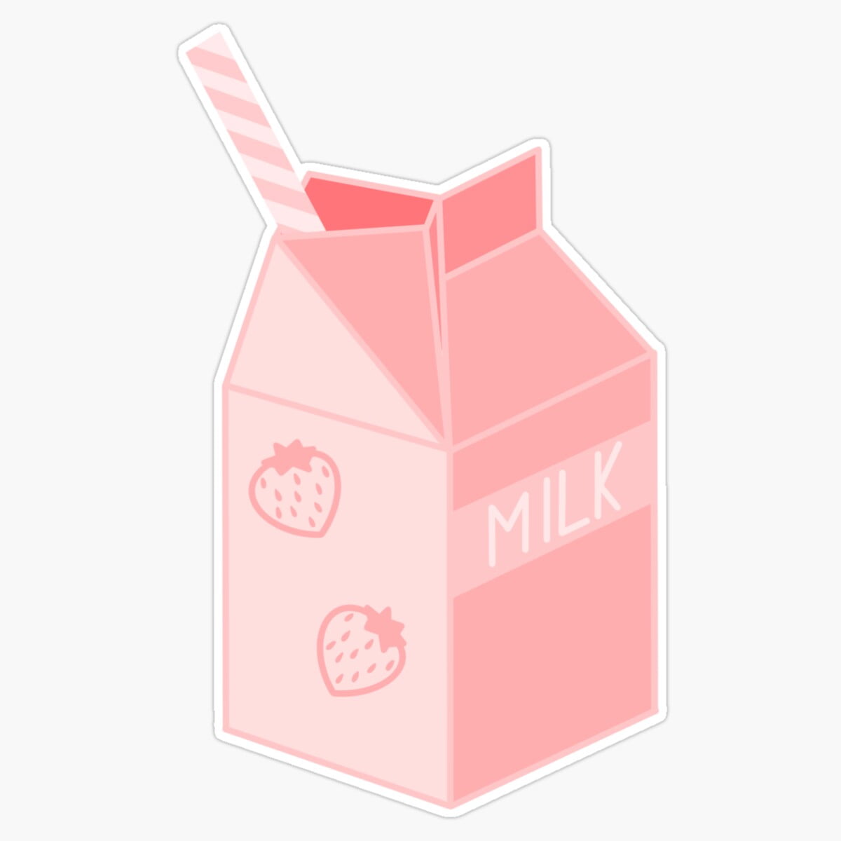 Gloss Dot Strawberry Milk Er, Phone Decal Water Bottle Stickers Car ...