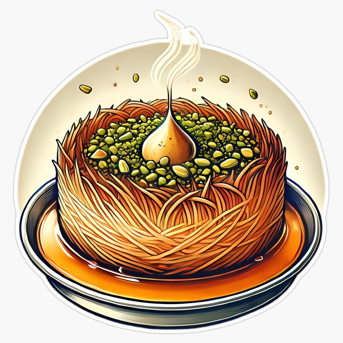 Gloss Dot Sweet Delightful Kunafa Er, Phone Decal Water Bottle Stickers ...