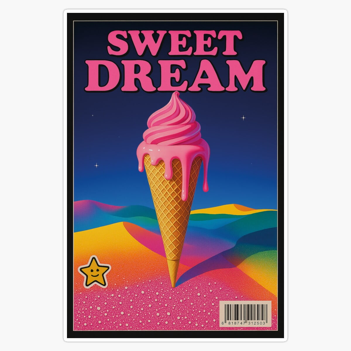 Gloss Dot Sweet Dream Cosmic Ice Cream Desert Aesthetic Art (Optimized ...