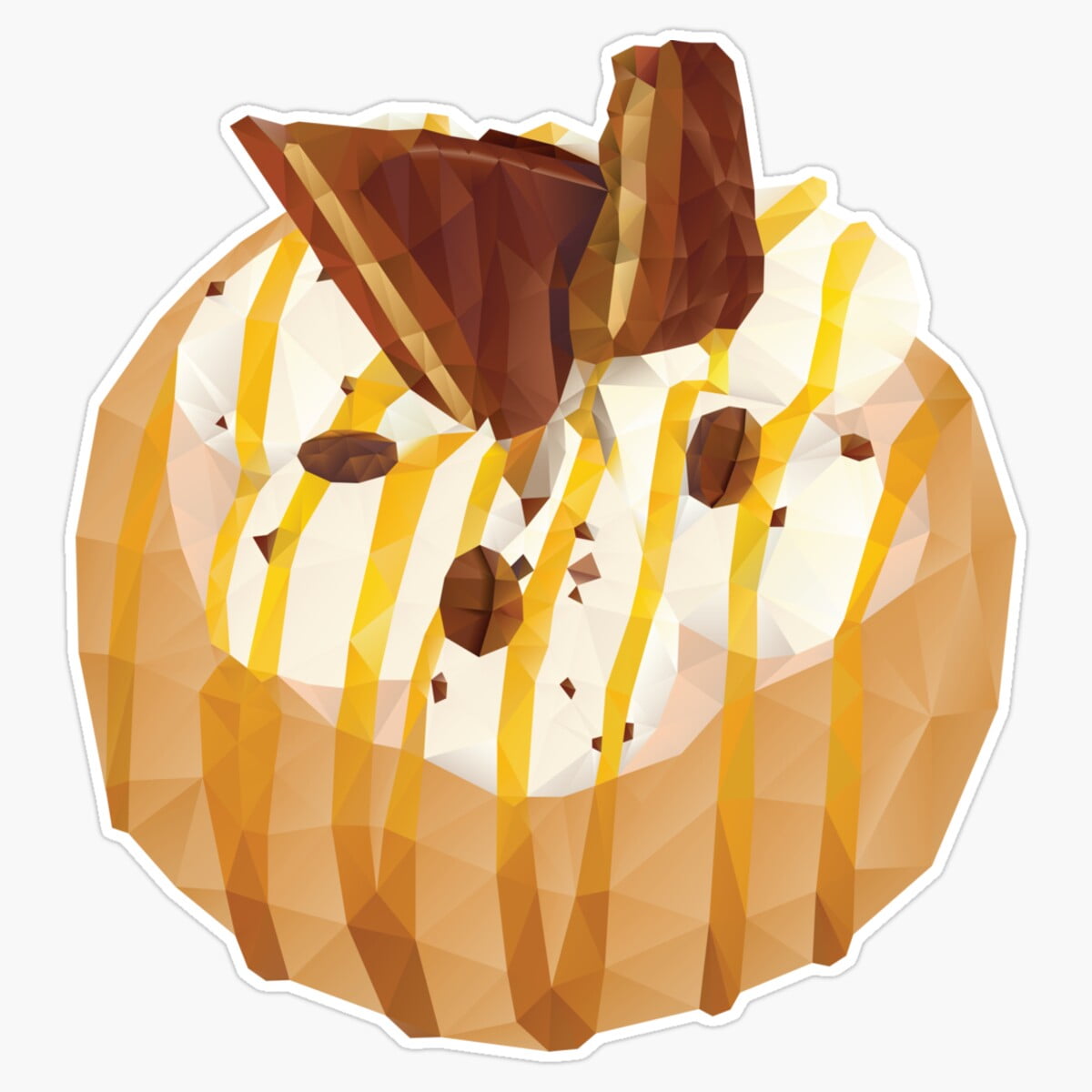 Gloss Dot Tim Tam And Coffee Donut Polygon Art Er, Phone Decal Water ...