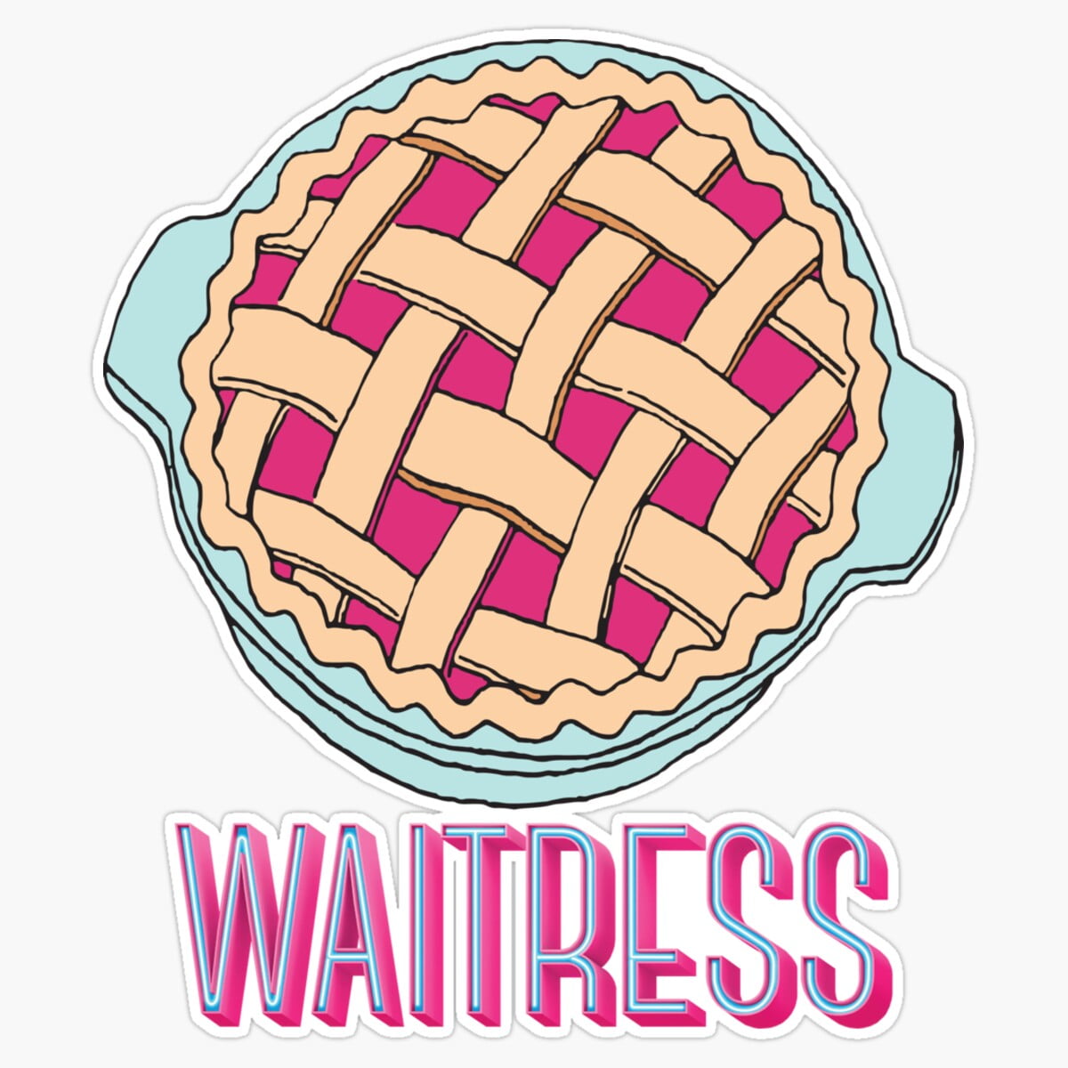 Gloss Dot Waitress The Musical Logo And Cherry Pie - Broadway, West End ...