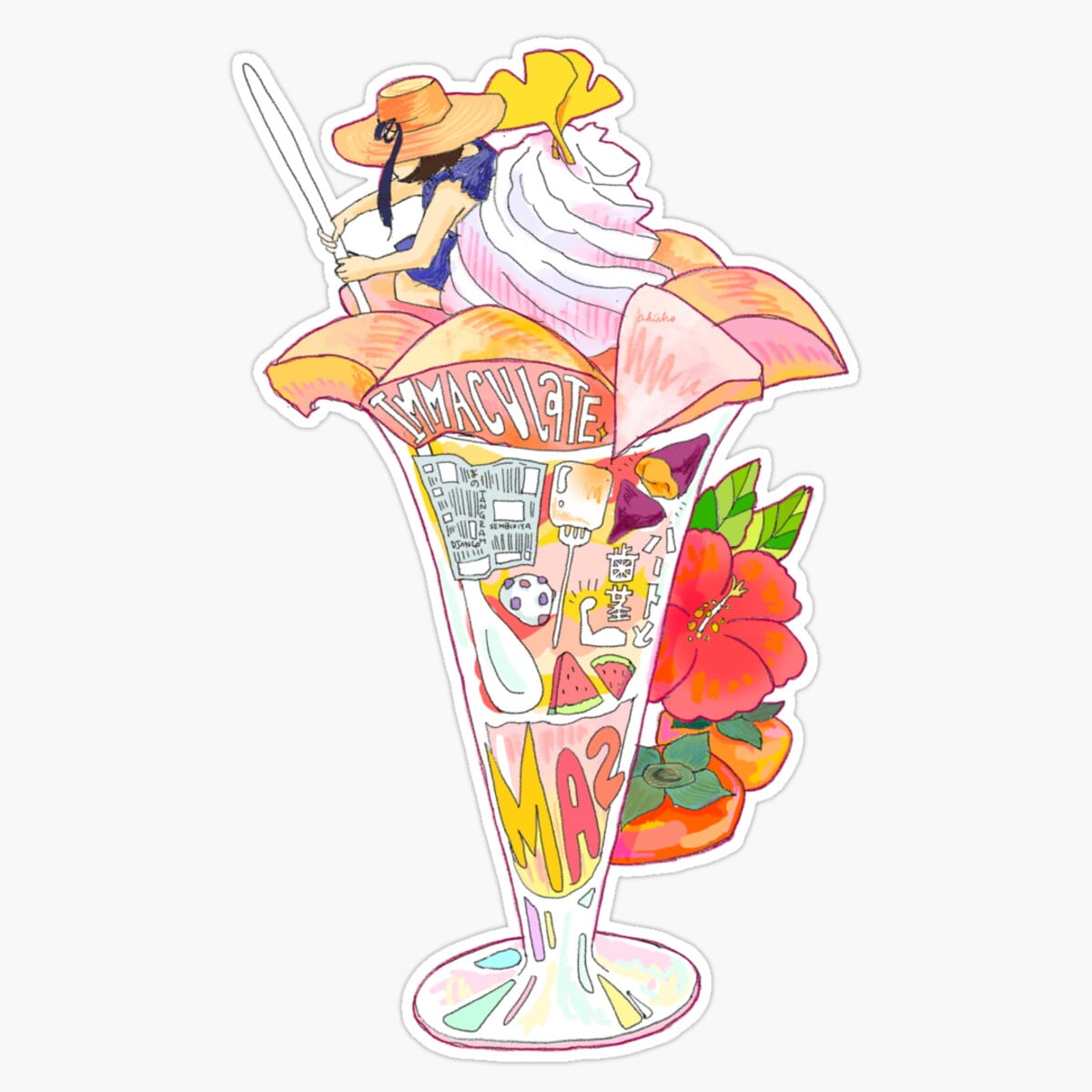 Gloss Dot Weekend Parfait Er, Phone Decal Water Bottle Stickers Car ...