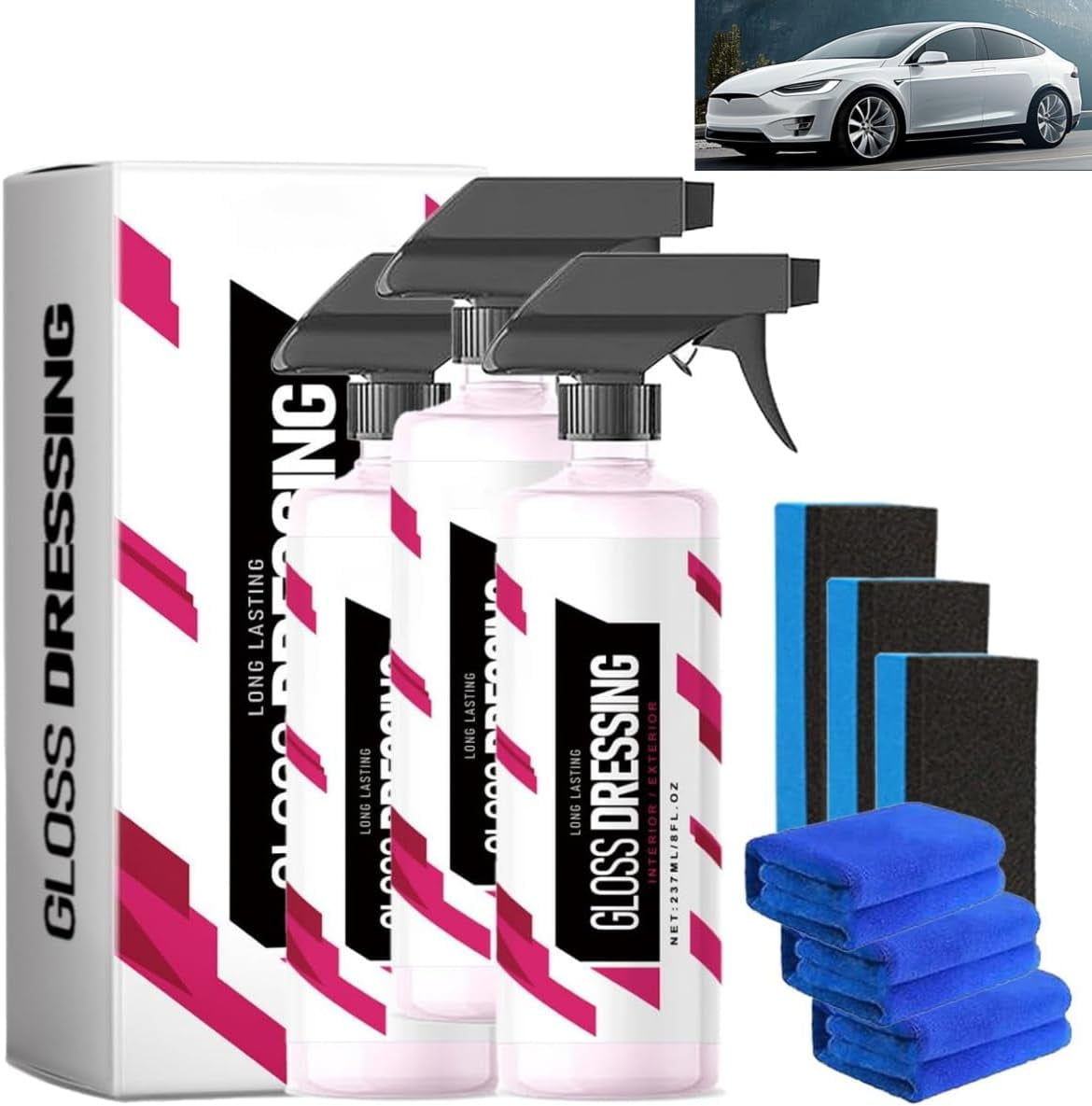 Gloss Dressing for Floor Mats, 120ML Automotive Gloss Dressing, Car ...