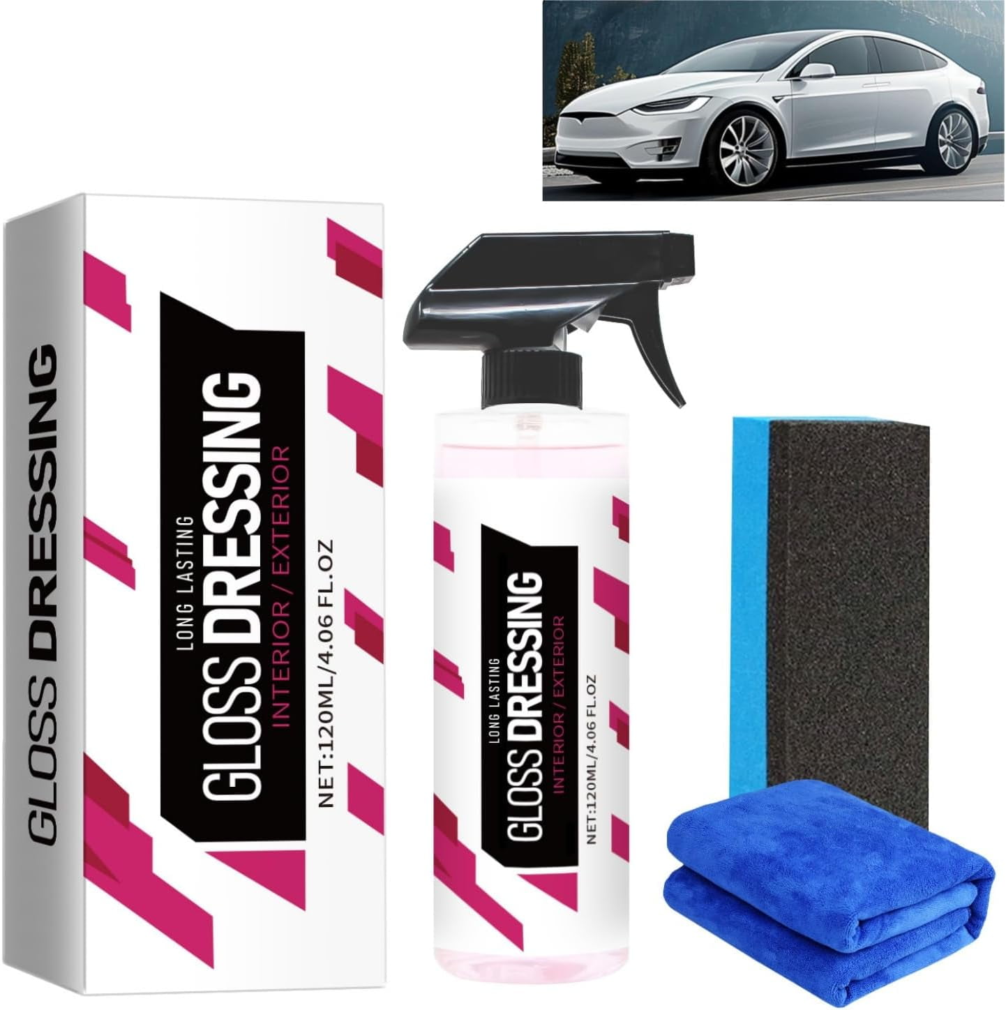Gloss Dressing for Floor Mats, 120ML Automotive Gloss Dressing, Car ...