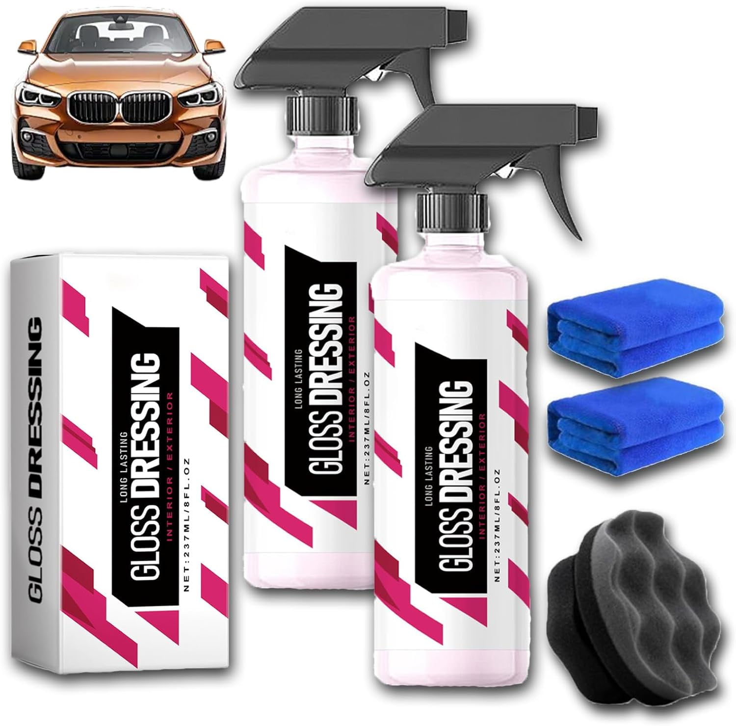 Gloss Dressing for Floor Mats, 120ml Gloss Dressing for Cars, Detailing ...