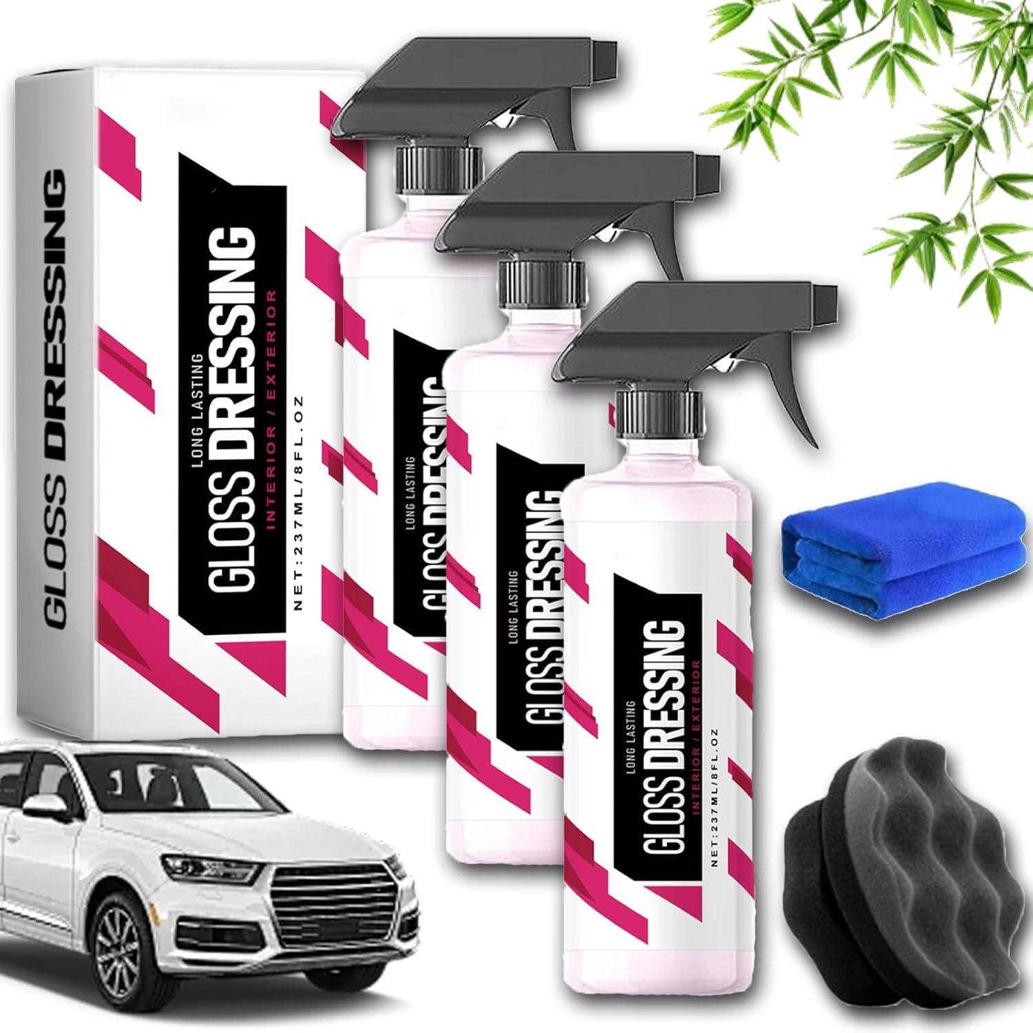 Gloss Dressing for Floor Mats, 120ml Gloss Dressing for Cars, Detailing ...