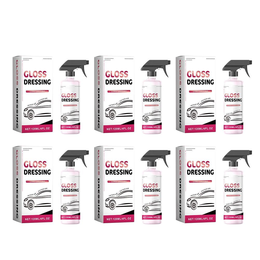 Gloss Dressing for Plastic,120ml Gloss Dressing Car Spray,Trim & Tire ...