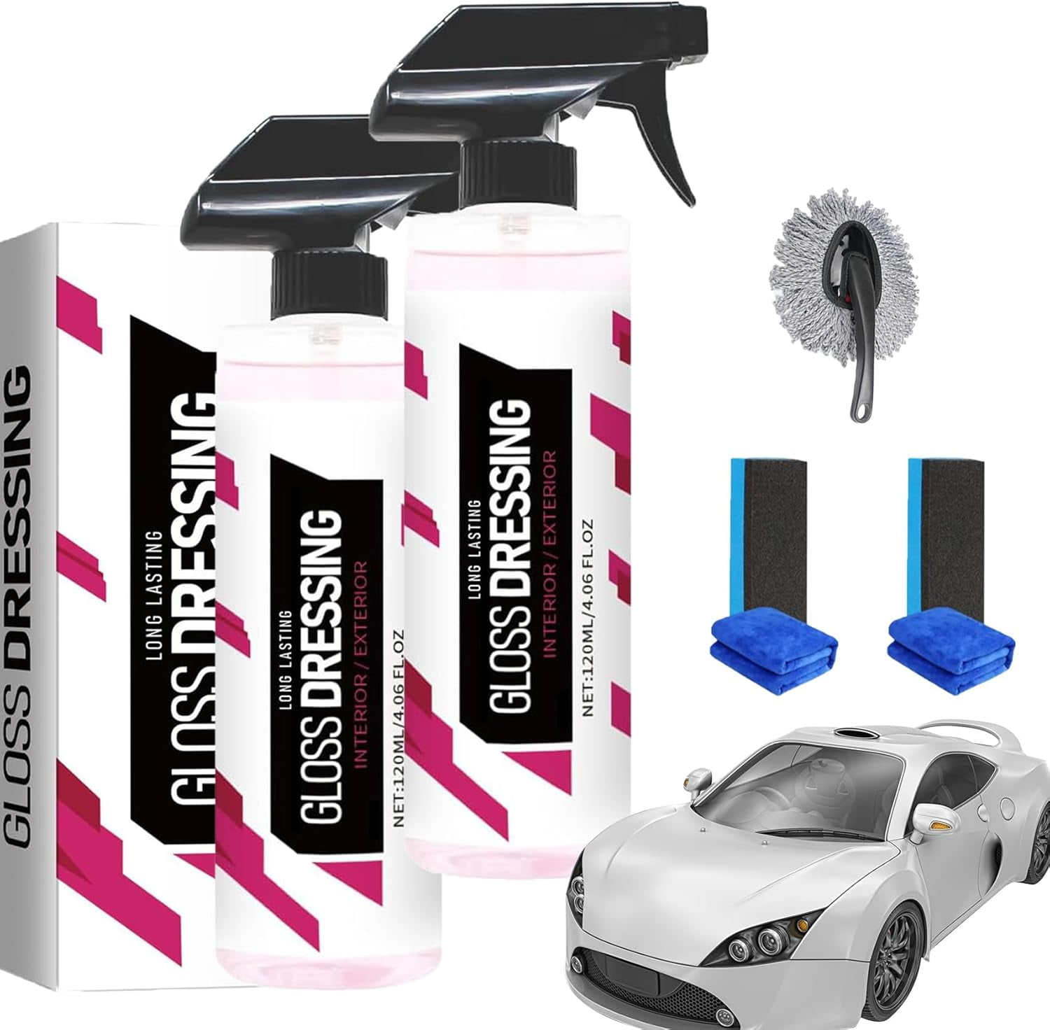 Gloss Dressing - Plastic, Gloss Dressing for Floor mats, Trim & tire ...