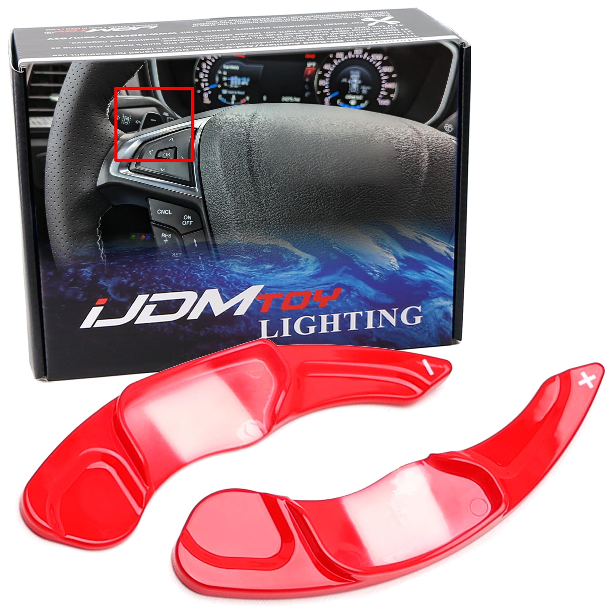 Gloss Red Larger Paddle Shifter Extensions For Ford 2013-2020 2nd Gen ...