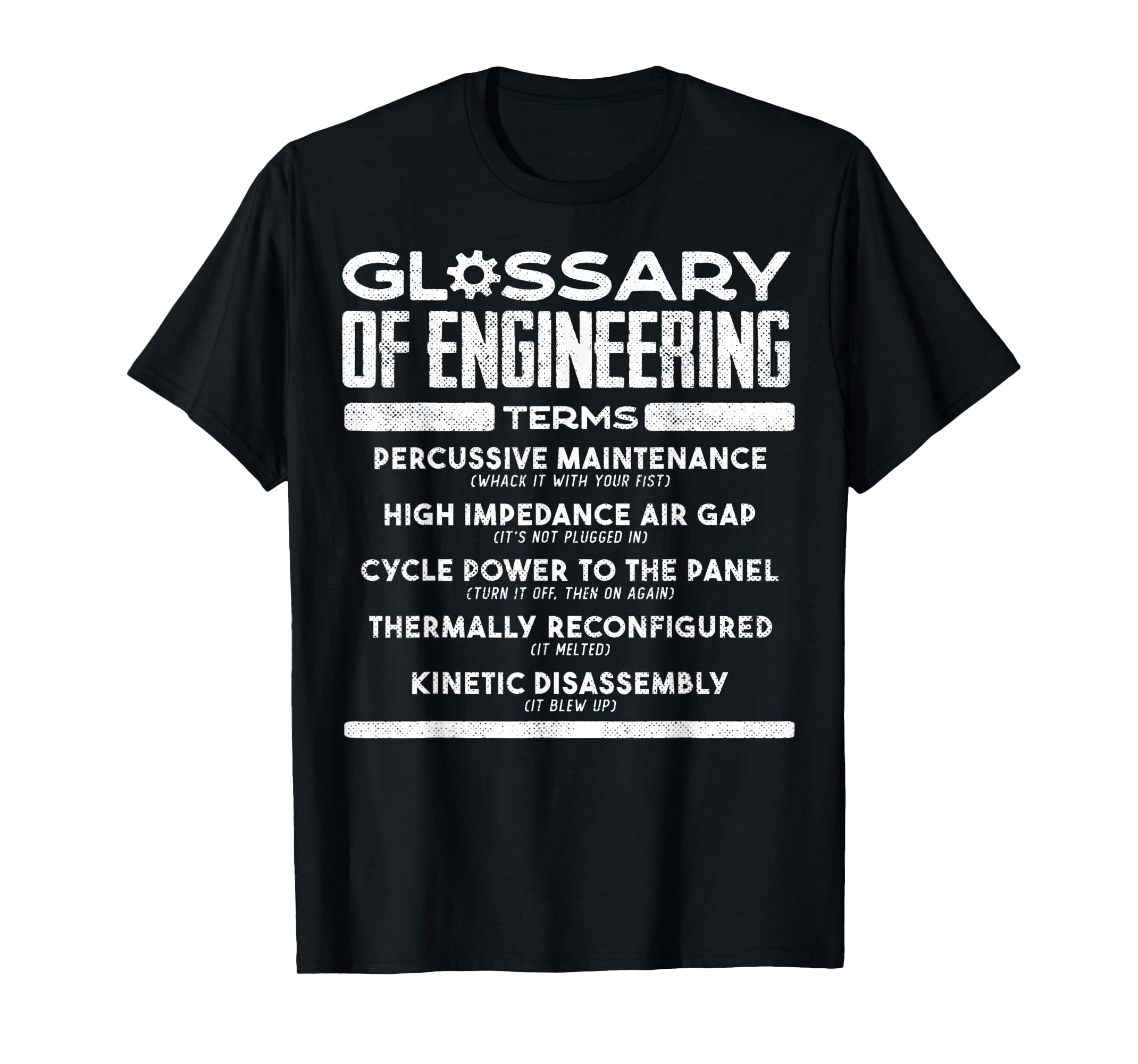 Glossary Of Engineering Terms - Funny Engineer Definitions T-Shirt ...