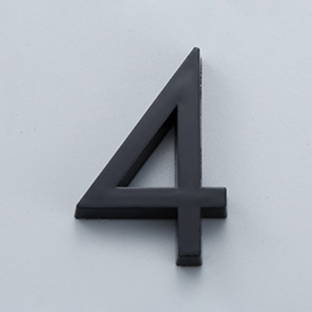 Glossy 3D House Number Door Plate Sign Outdoor Hotel Room Number Black ...