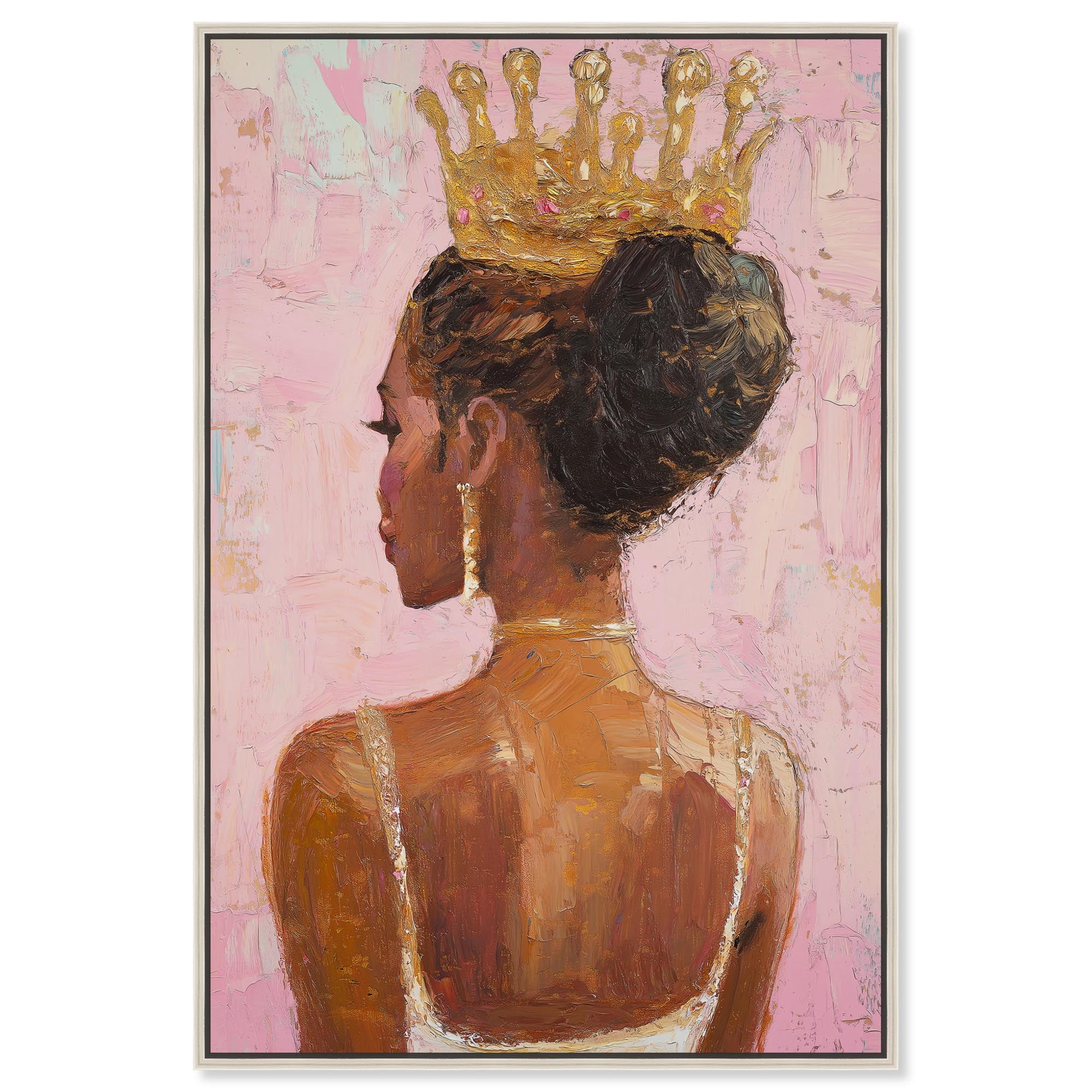Glossy Allure Canvas Ebony Portrait Art by Art Remedy, Silver Frame, 30 ...