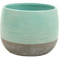 Glossy Aqua & Matte Gray Planter - Walmart.com