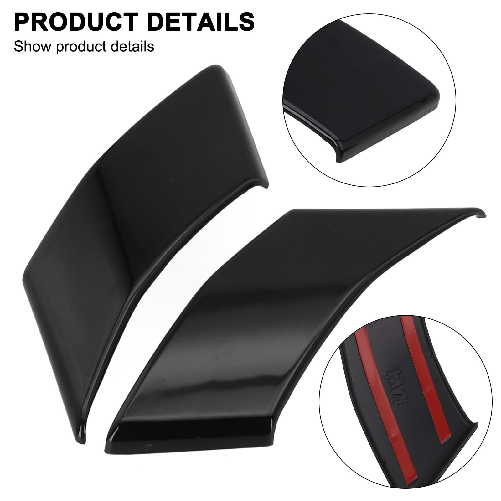 Glossy Black A-Pillar Front Triangle Molding-Trim For Toyota For Rav4 ...