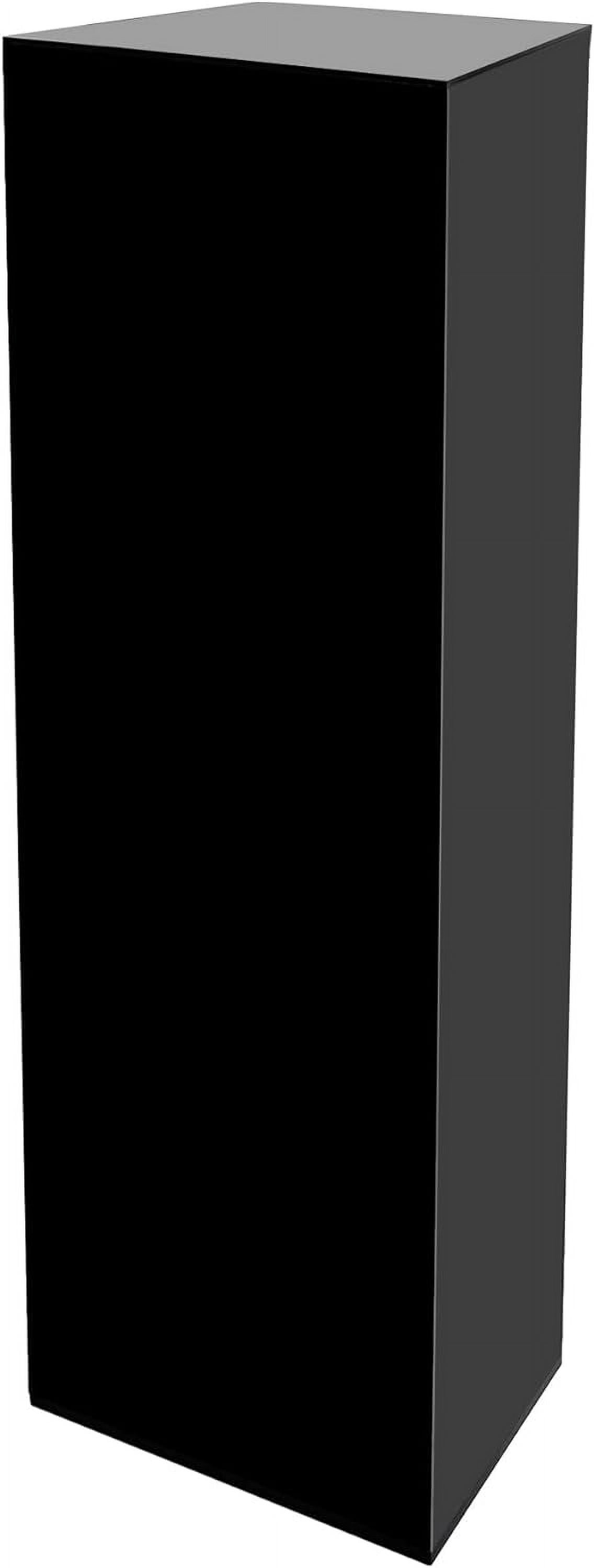 Glossy Black Acrylic Pedestal Tall Display Box 5 Sided Cube 12” x 12” x ...