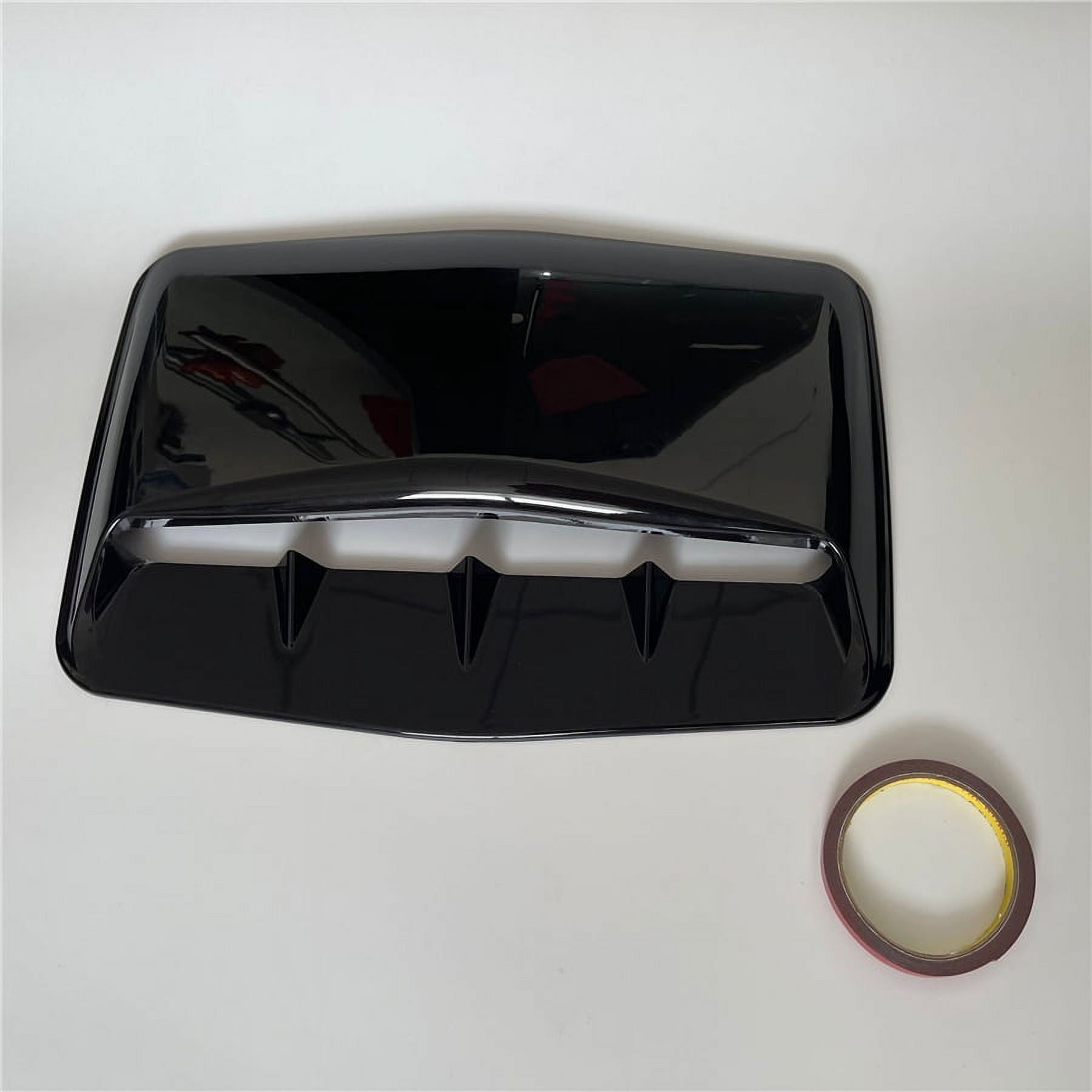 Glossy Black Car Air Flow Intake Hood Shark Fins Scoop Vent Bonnet Trim ...