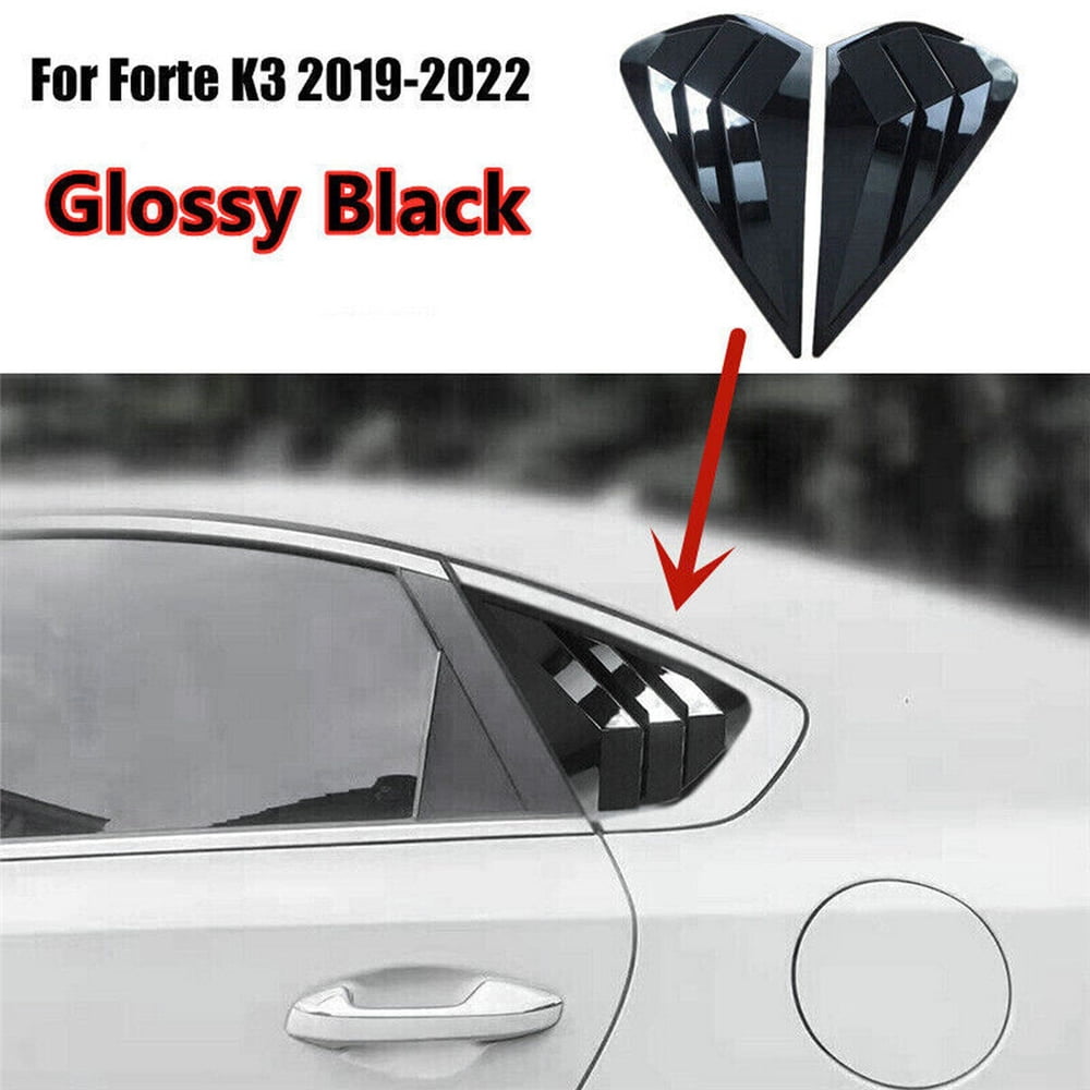 Glossy Black Car Side Vent Window Scoop Louver Cover Trim For Kia Forte ...