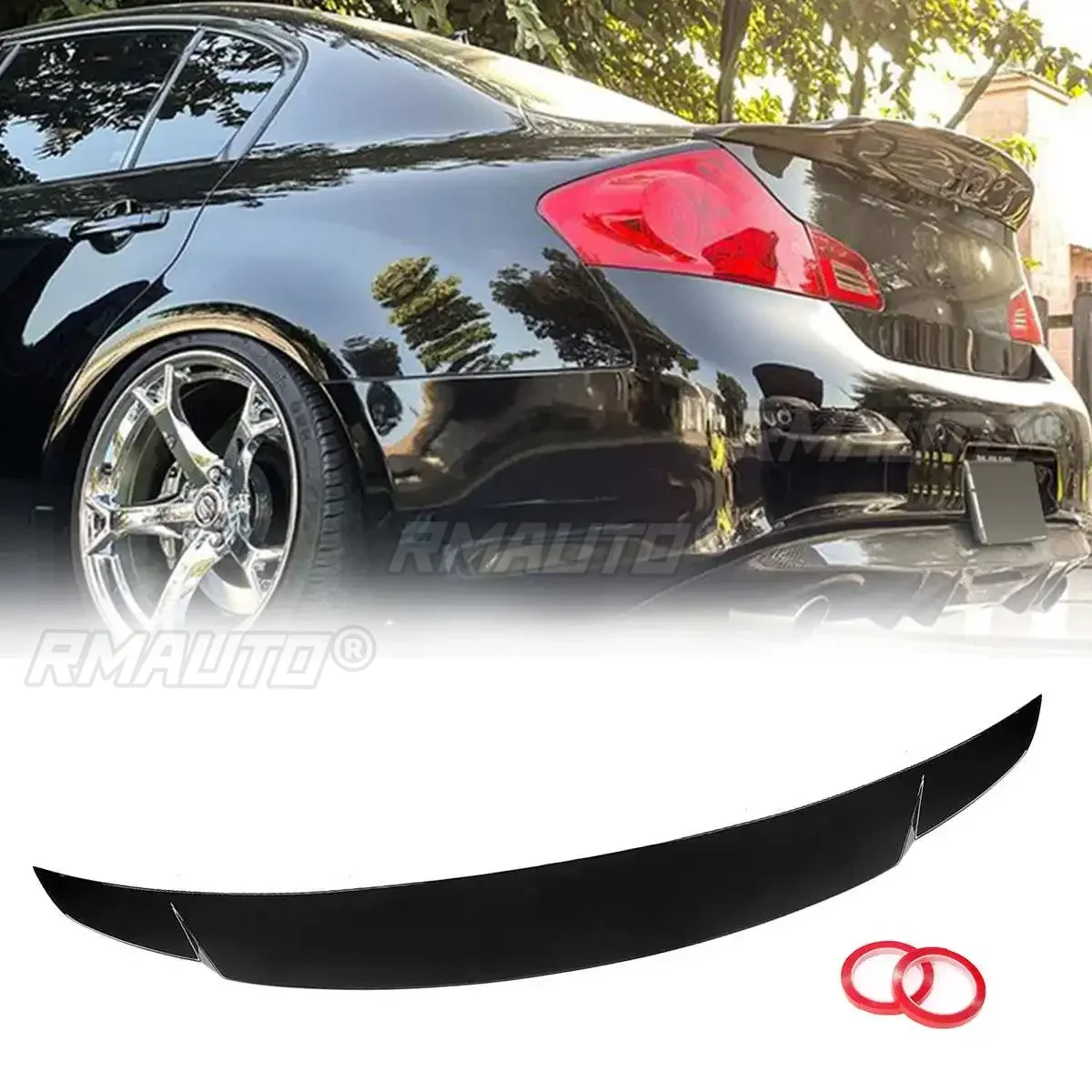 Glossy Black/Carbon Fiber Look Rear Trunk Wing For Infiniti G35 G25 G37 ...