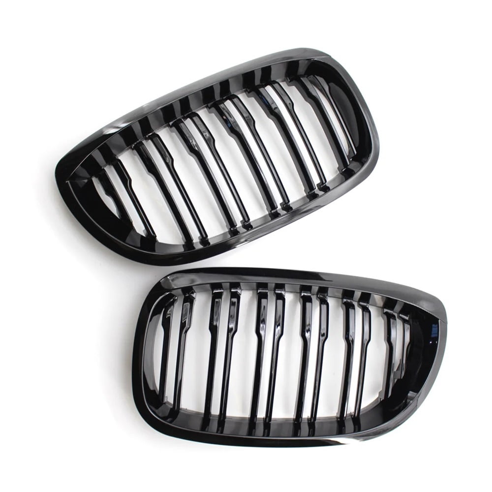 Glossy Black Front Bumper Kidney Grille Racing Grill Double Slat For ...