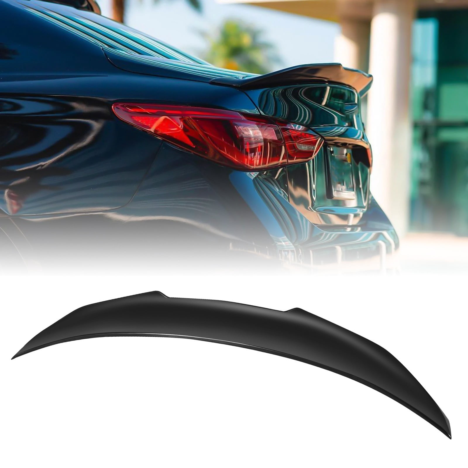 Glossy Black Look PSM Style Rear Lip Trunk Spoiler Wing For Infiniti ...