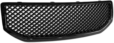 Glossy Black Mesh Front Hood Bumper Grill Grille Guard ABS Compatible ...