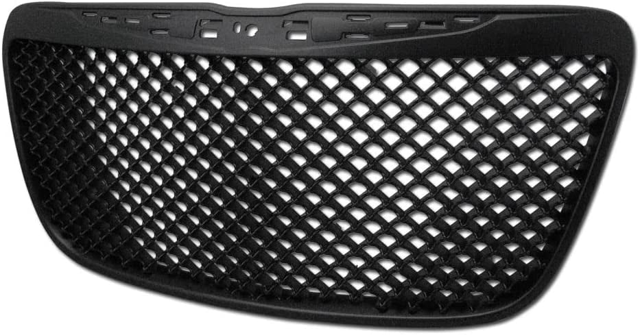 Glossy Black Mesh Front Hood Bumper Grill Grille Guard ABS Compatible ...