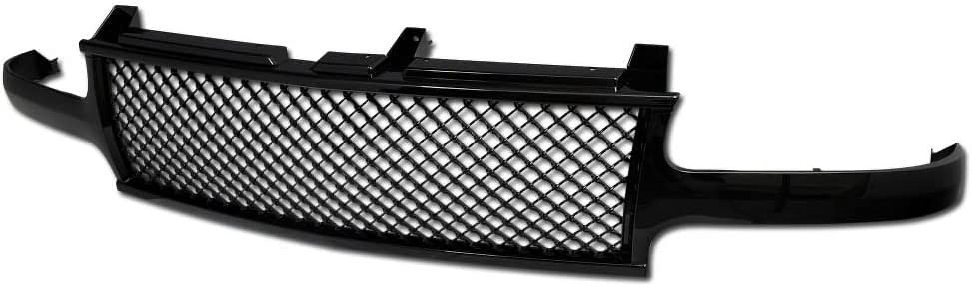 Glossy Black Mesh Front Hood Bumper Grill Grille Guard Conversion ...
