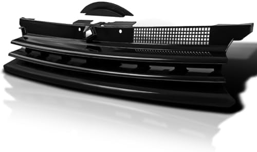 Glossy Black Sport Front Hood Grille W/Notch Filler R32 Mk4 Compatible ...