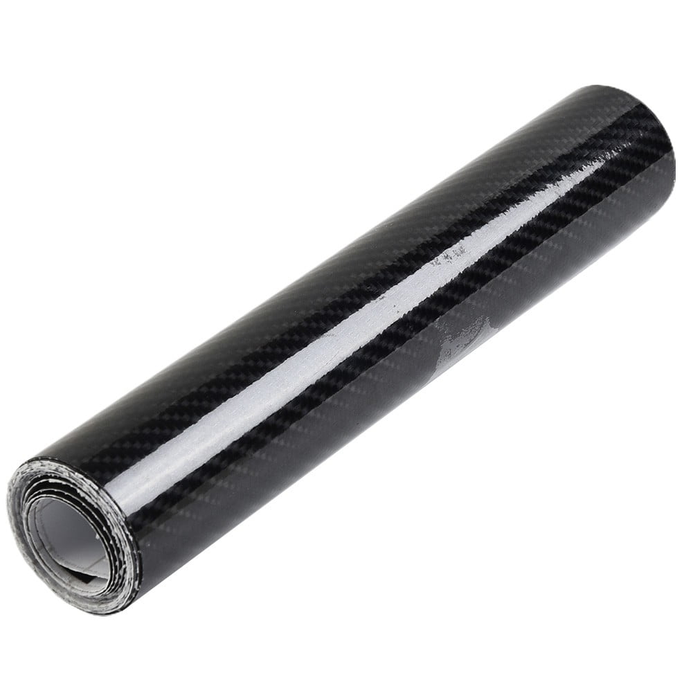 Glossy Carbon Fiber Style Vinyl Car Wrap Sticker Film Roll 20*152Cm ...