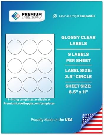 Glossy Clear Sticker Round Labels – 2.5" Circle – Laser/Inkjet ...