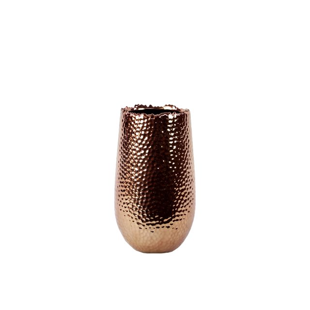 Glossy Copper Ceramic Vase With Rounded Bottom - Walmart.com