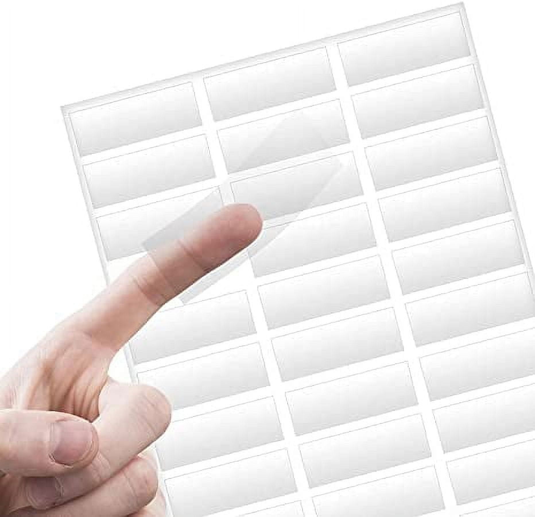 Glossy Crystal Clear Address Labels for Laser Printer, 1” X 2.5" Self ...