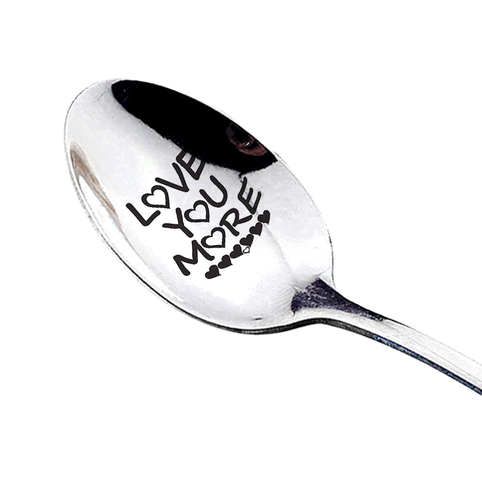 Glossy Easy Clean Soup Spoon - Romantic Lettering Stainless Steel Free ...