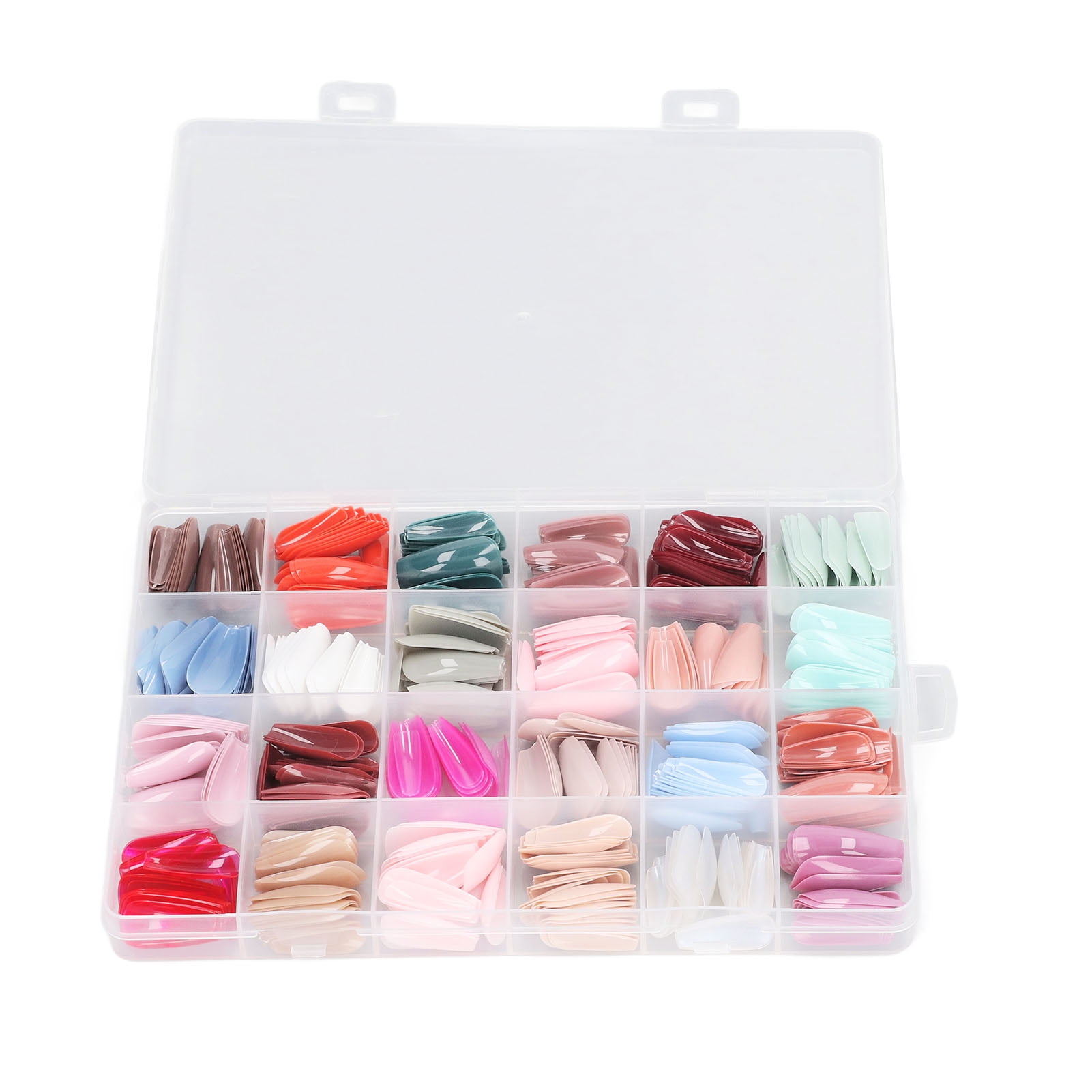 Glossy Fake Nails, 576pcs Press-On Coffin Nails with Full Cover, Color ...