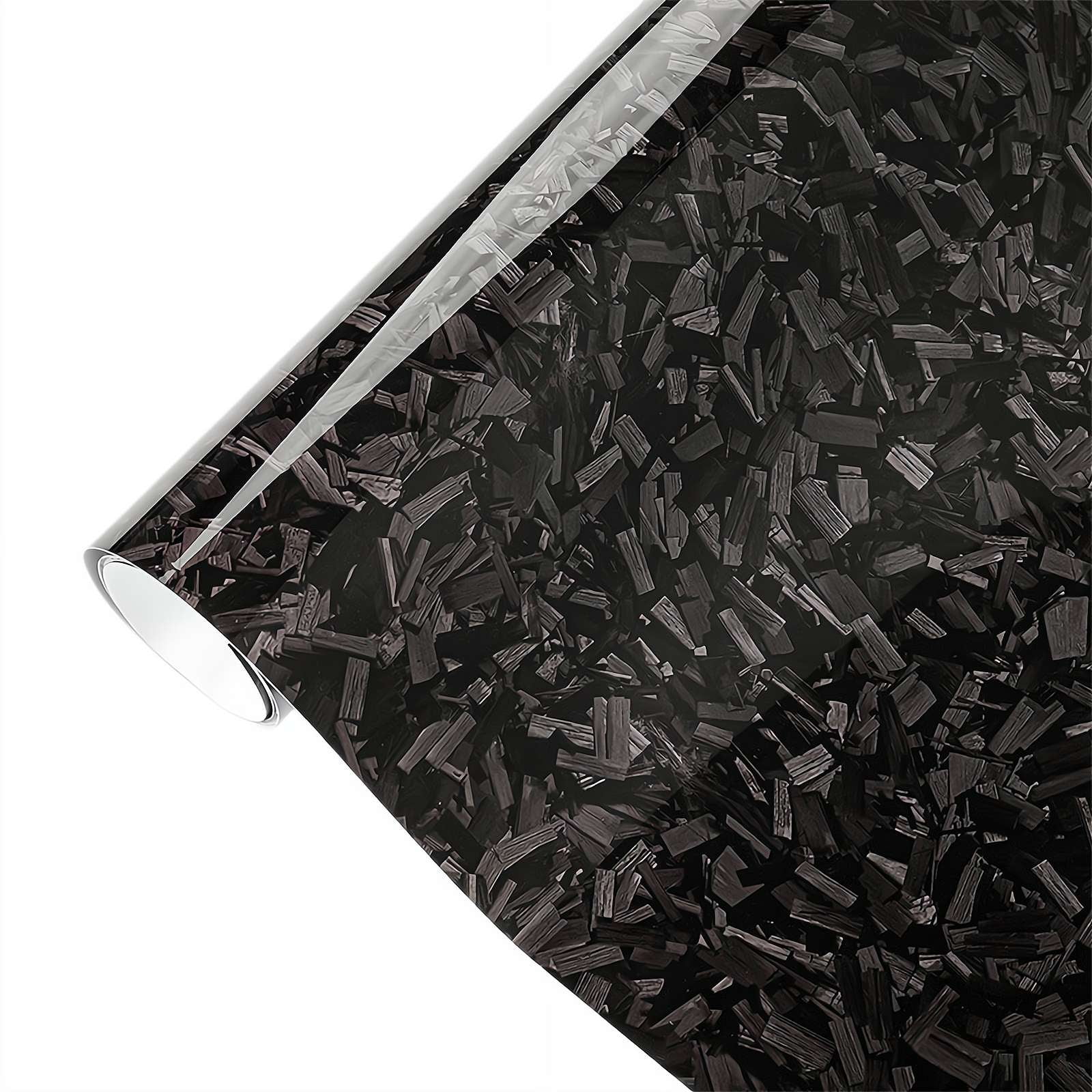 Glossy Forged Carbon Fiber Vinyl Wrap Air Bubble Free Car Sticker ...