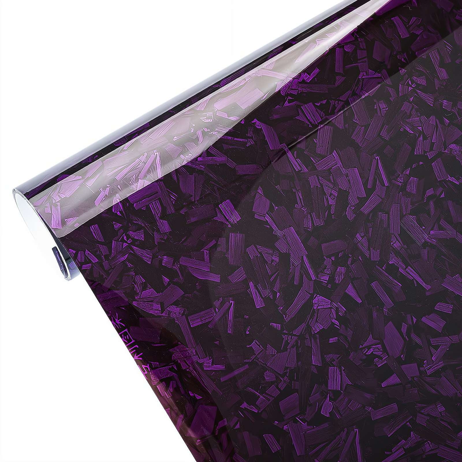 Glossy Laser Forged Carbon Fiber Vinyl Wrap Self Adhesive Car Sticker ...