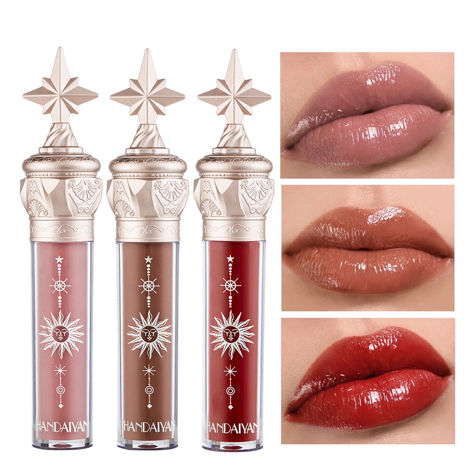 Glossy Lip Glaze, 10ml, Long-Lasting Finish, Sleek Packaging, For ...