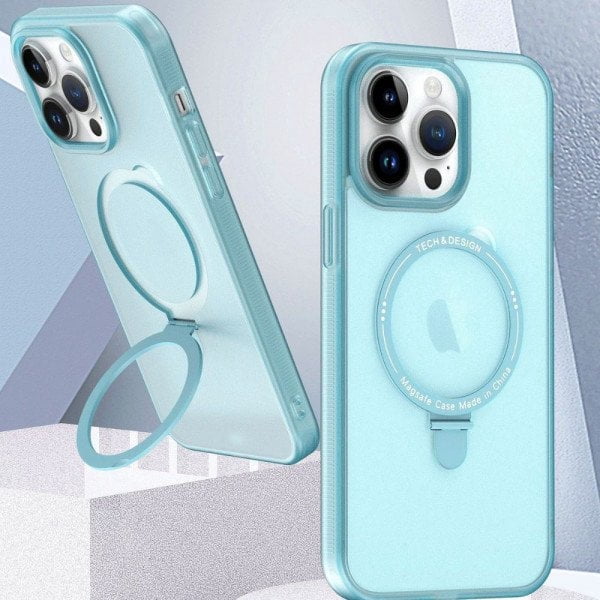 Glossy Matte Finish Slim Transparent Magnetic Magsafe Circle Kickstand ...