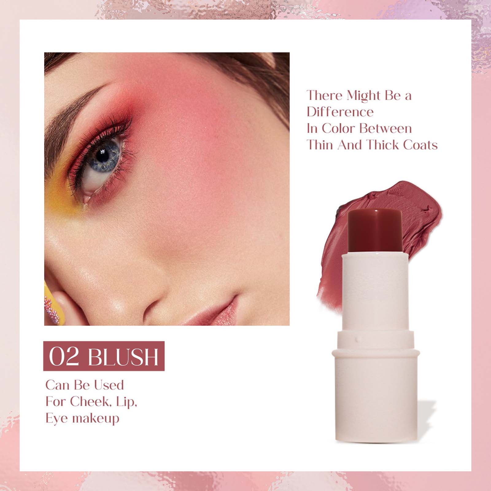 Glossy Multifunctional Makeup Stick, Face Repairing Blush, High Shine ...