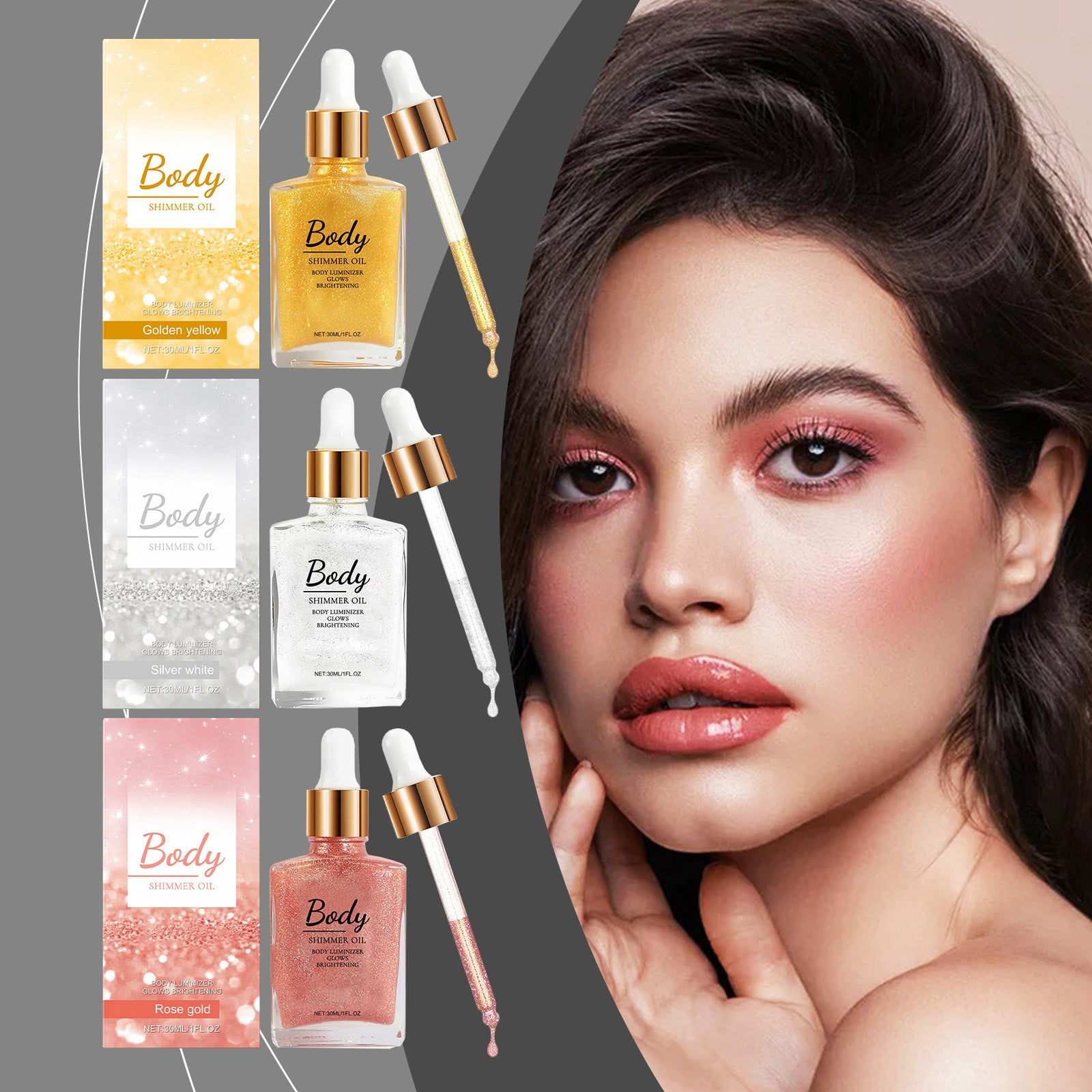 Glossy Oil Facial Fluid, High Shine Moisturizer, Easy Application Long ...