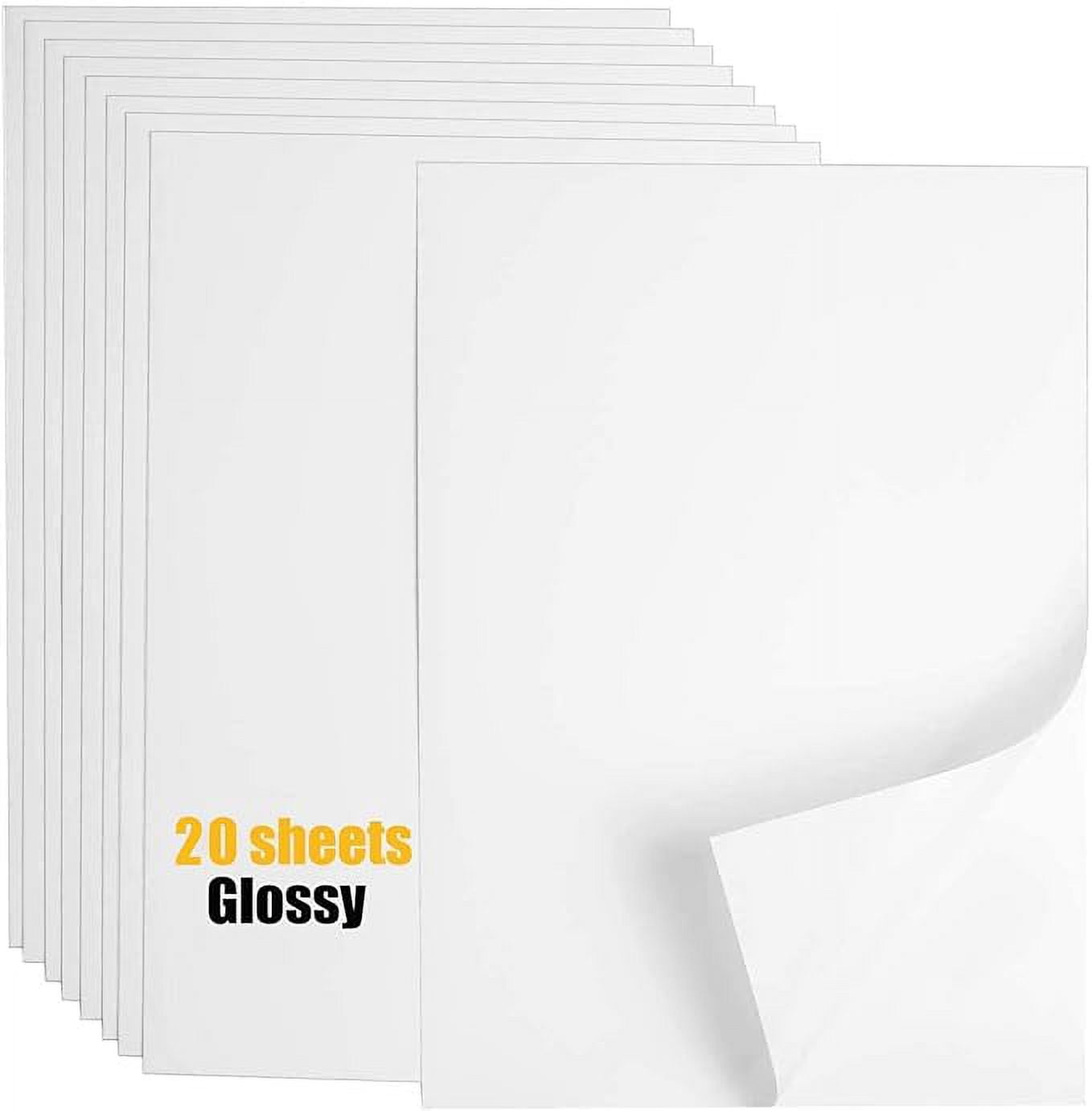 Glossy Sticker Paper for Inkjet Printer, Printable Vinyl Sticker Paper ...