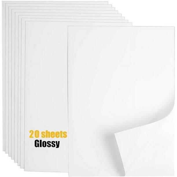 Glossy Sticker Paper for Inkjet Printer, Printable Vinyl Sticker Paper ...