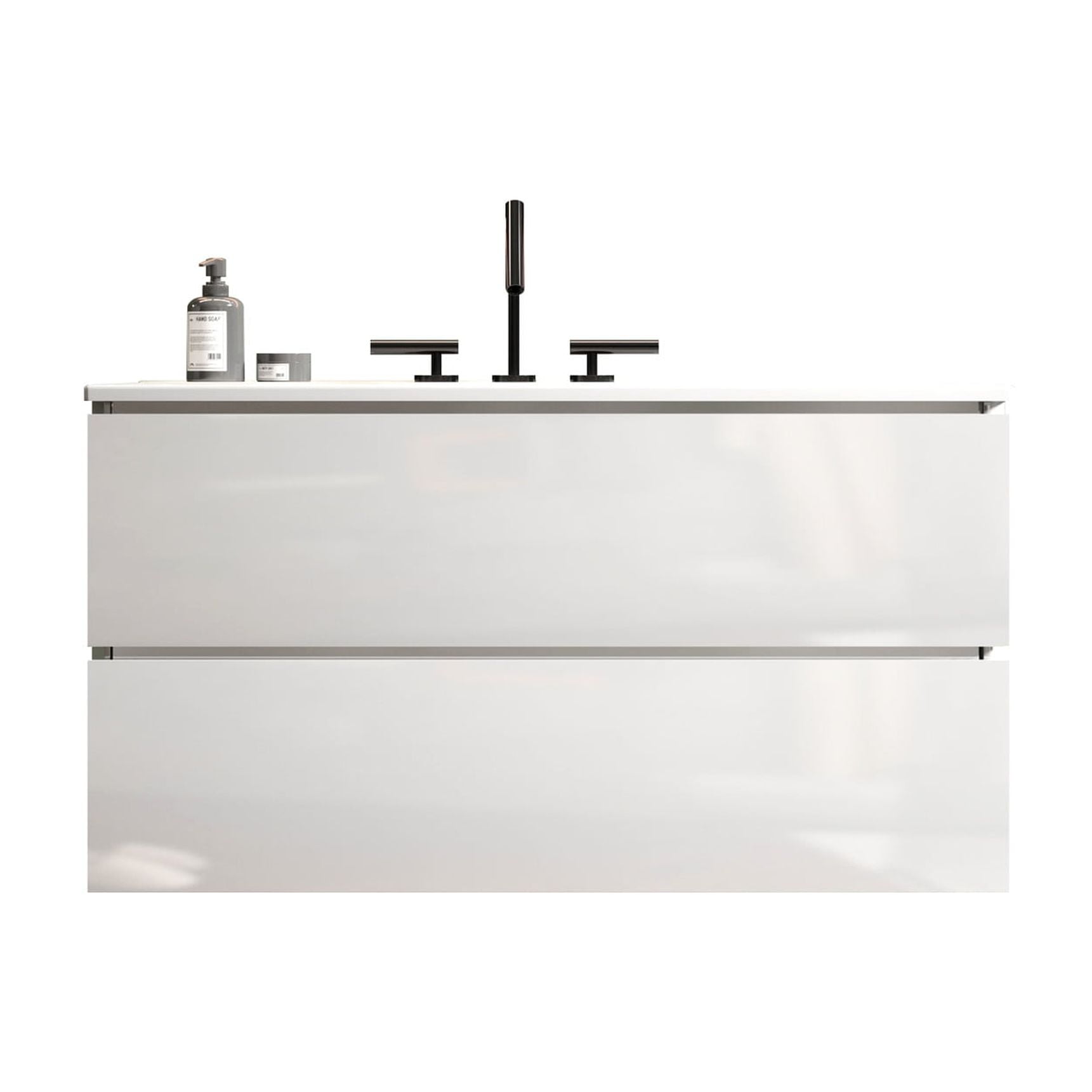 Glossy White Aesthetic - Handleless Design for Simplicity - Bathroom ...