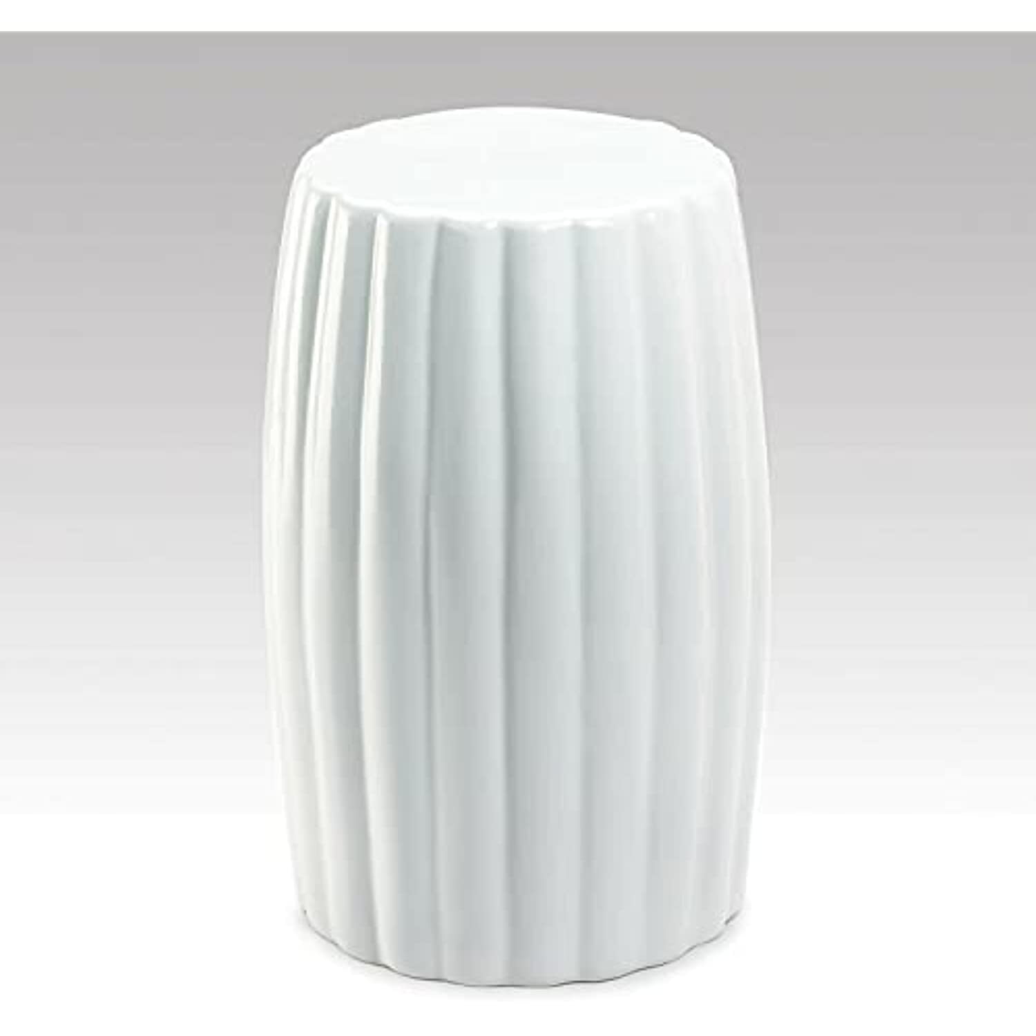 Glossy White Ceramic Stool or Side Table - Walmart.com