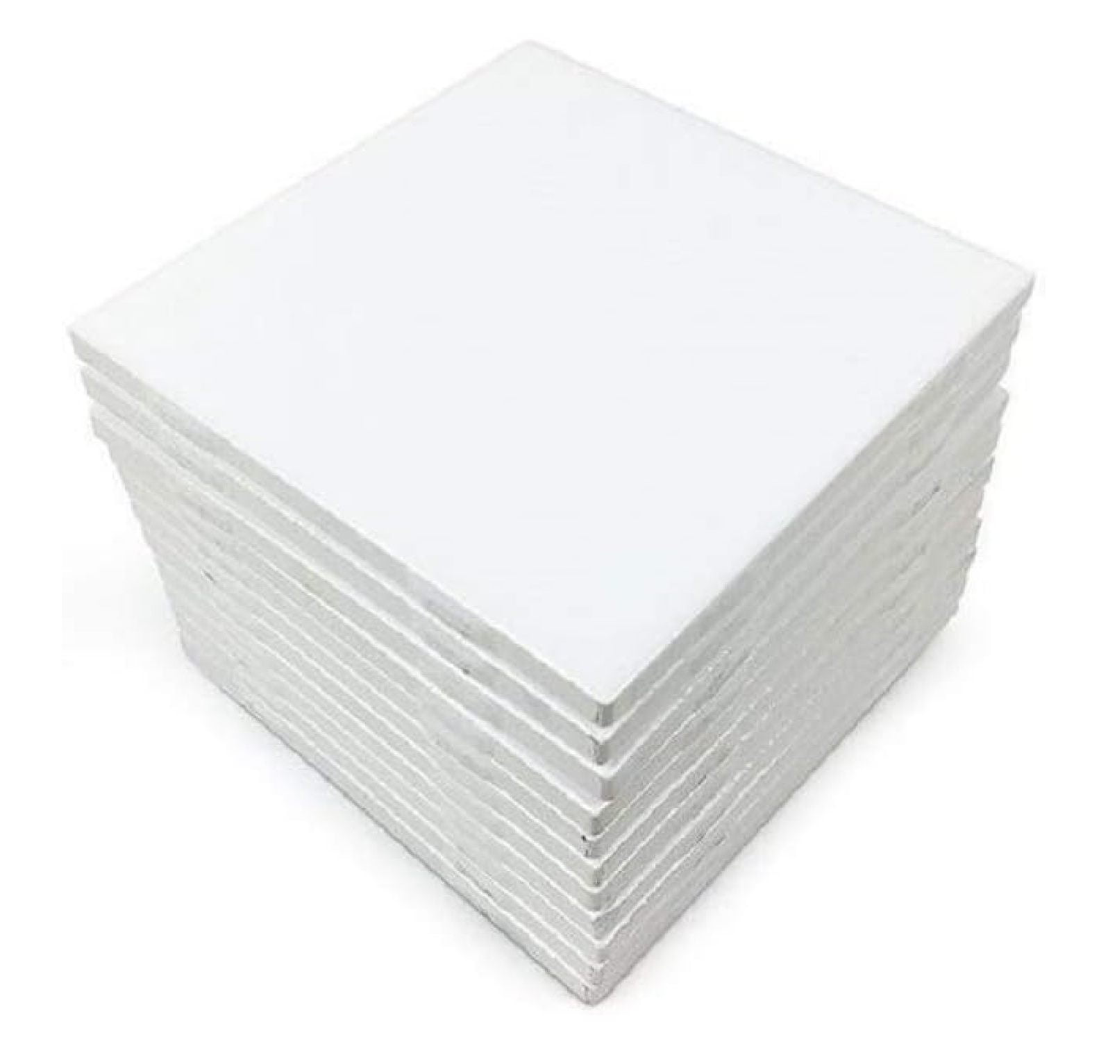 Glossy White Ceramic Tiles 4 1/4" by 4 1/4" Set of 10 with 25 Page Full ...