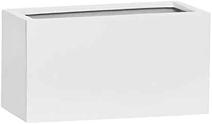 Glossy White Rectangular Planter Pot – Elegant Modern Mini Jort Indoor ...