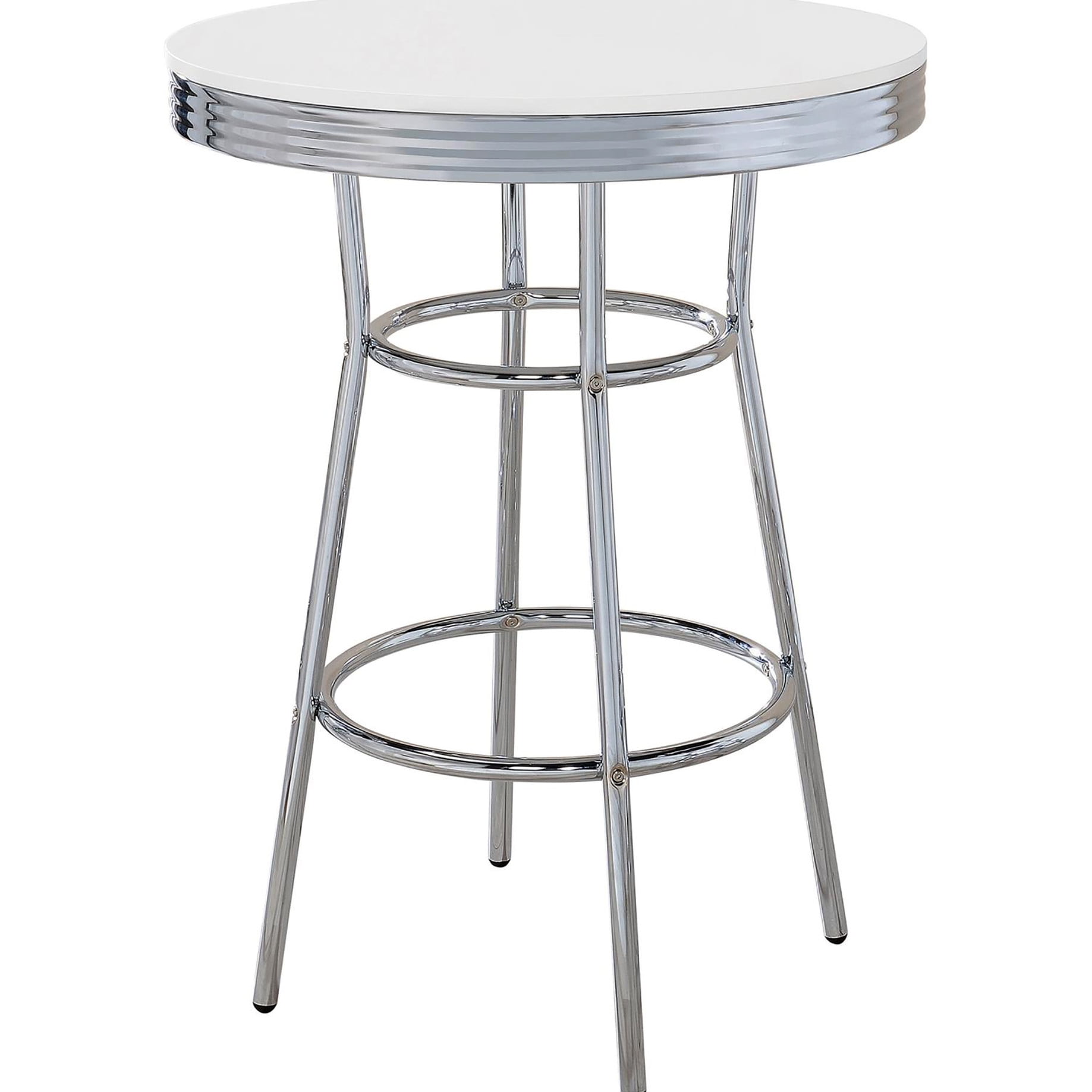 Glossy White & Round Dining Table, Contemporary Elegance, 42.09" H X 30 ...